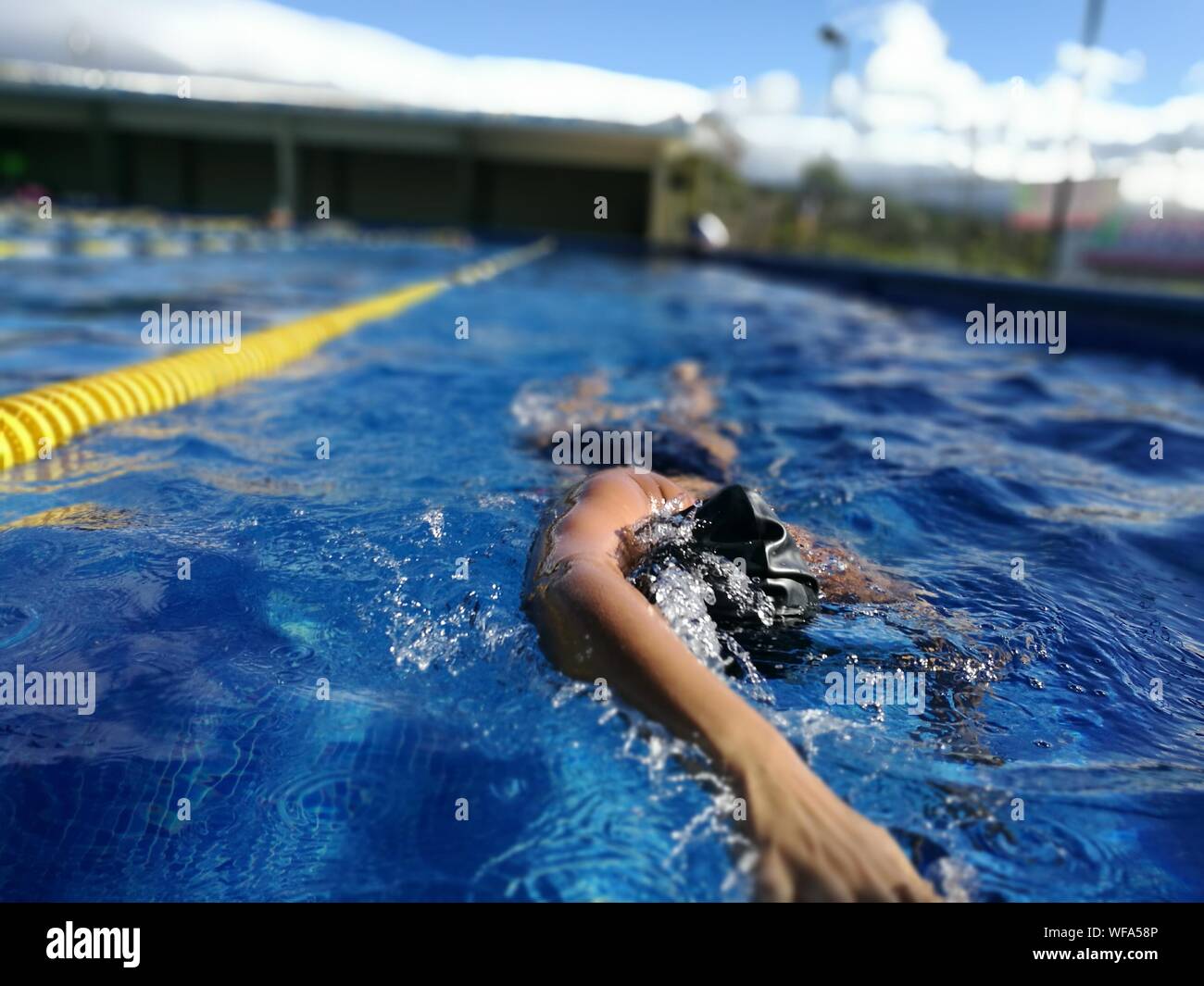 Man In Swimming Pool Stock Photo - Alamy
