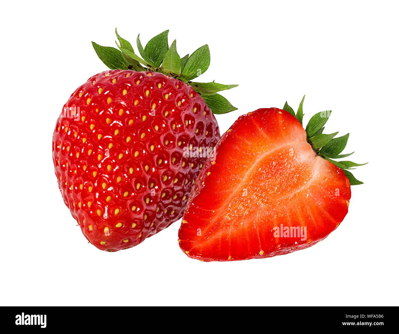 Strawberry isolated on white background Stock Photo - Alamy