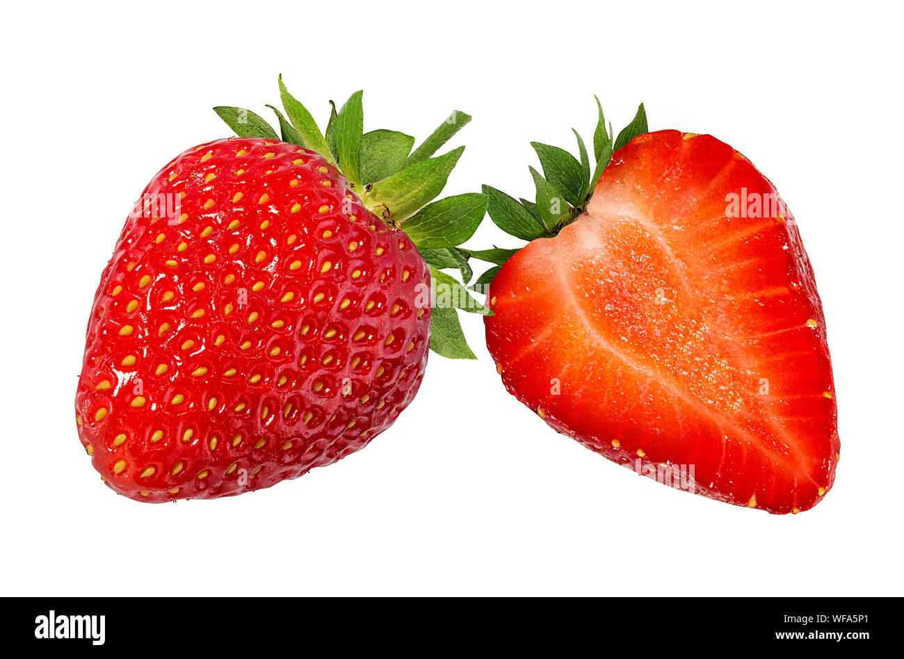 Strawberry isolated on white background Stock Photo - Alamy