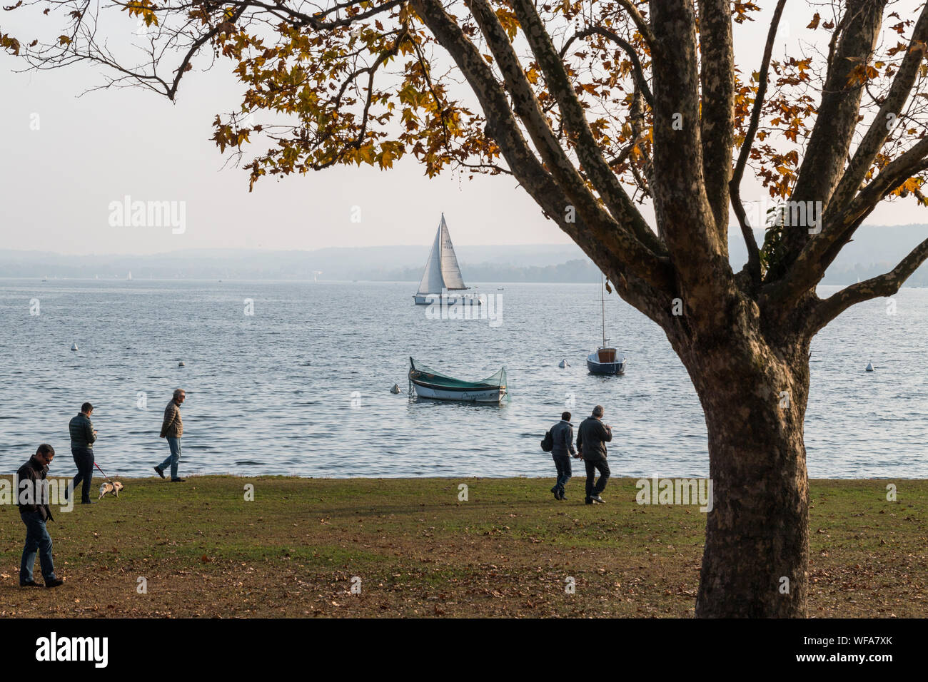 Glimpses of Angera, Lago Maggiore, Varese, Lombardia, Italy Stock Photo ...