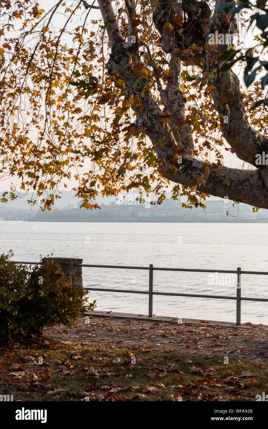 Glimpses of Angera, Lago Maggiore, Varese, Lombardia, Italy Stock Photo ...