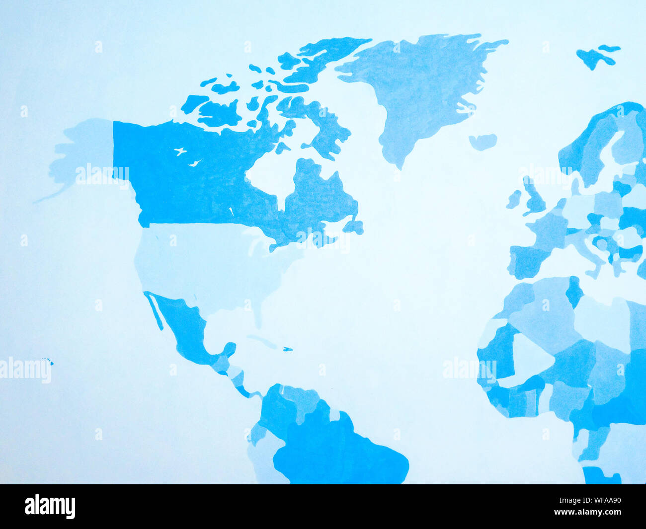 South up world map hi-res stock photography and images - Alamy