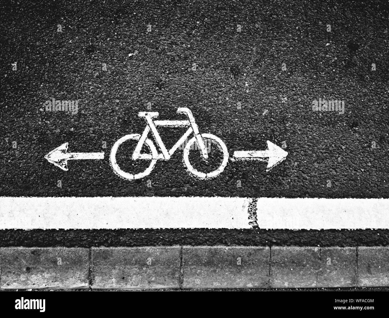 White Bicycle Road Sign High Resolution Stock Photography and Images ...