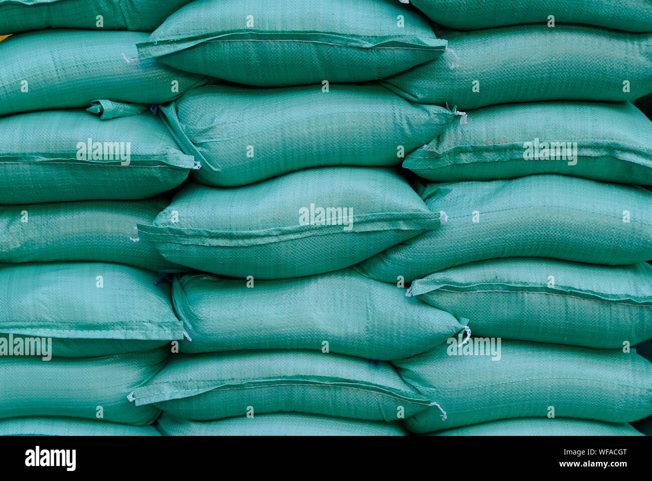 Row of sacks hi-res stock photography and images - Alamy