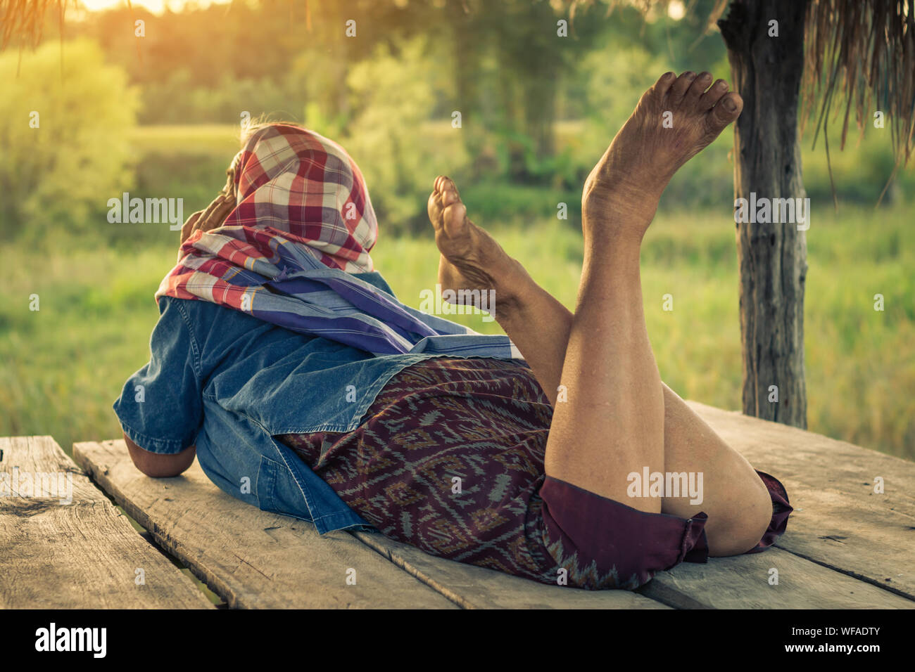 Legs woman lying down hi-res stock photography and images - Alamy