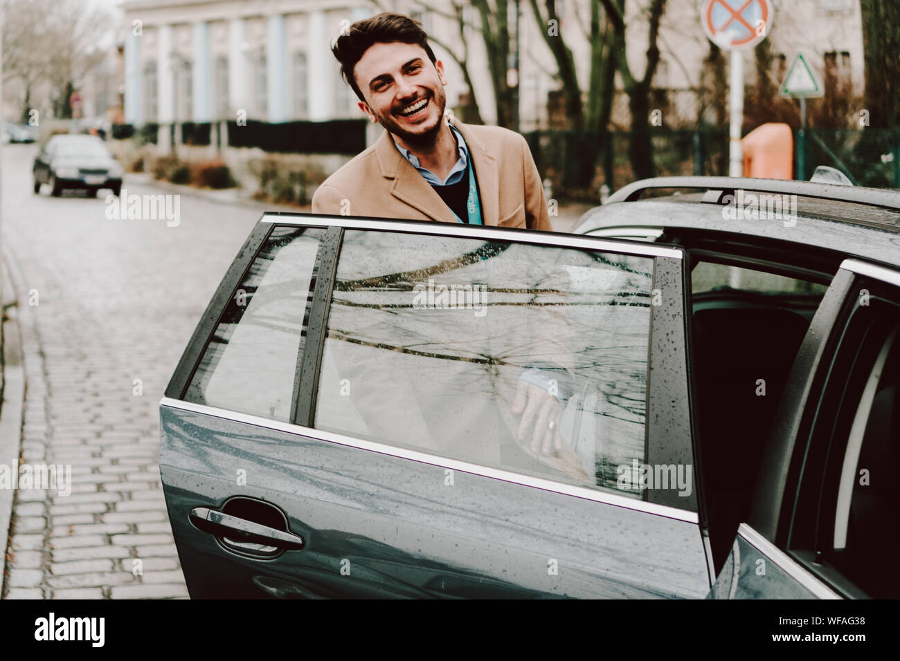 Entering street hi-res stock photography and images - Alamy