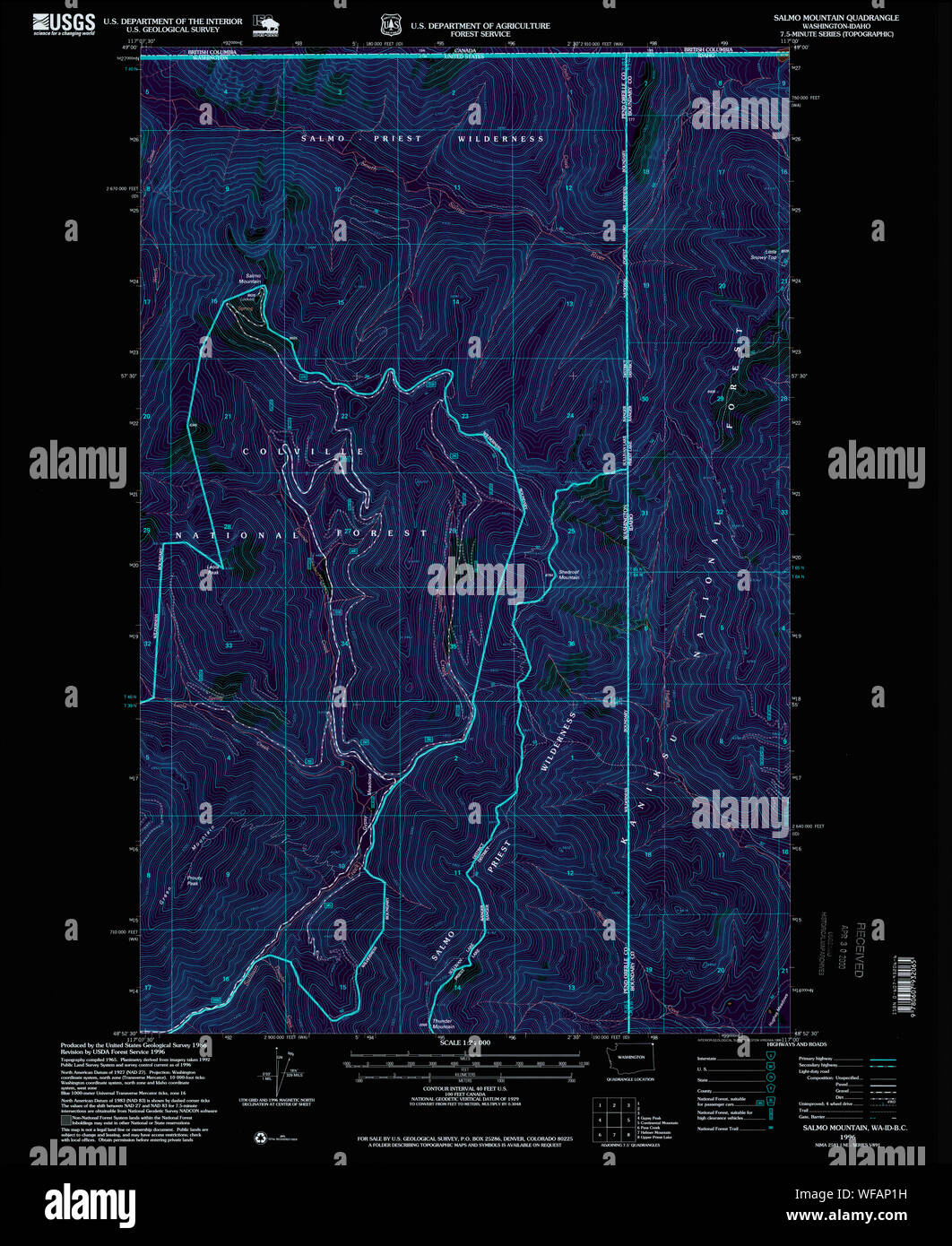 Salmo map hi-res stock photography and images - Alamy