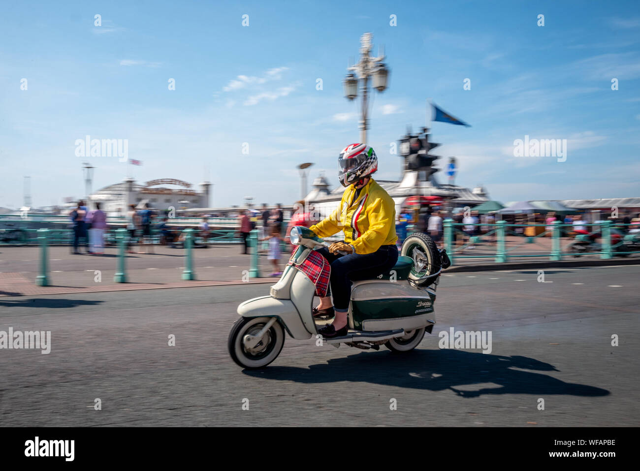 The annual mod weekender on Brighton seafront Stock Photo - Alamy