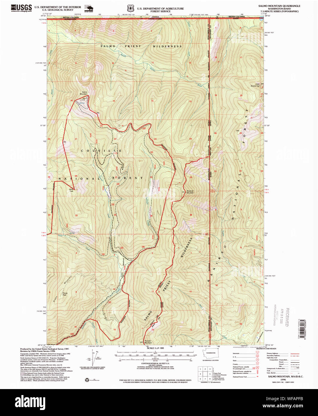 Salmo map hi-res stock photography and images - Alamy
