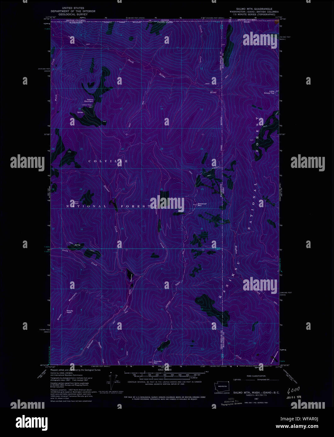 Map of salmo hi-res stock photography and images - Alamy