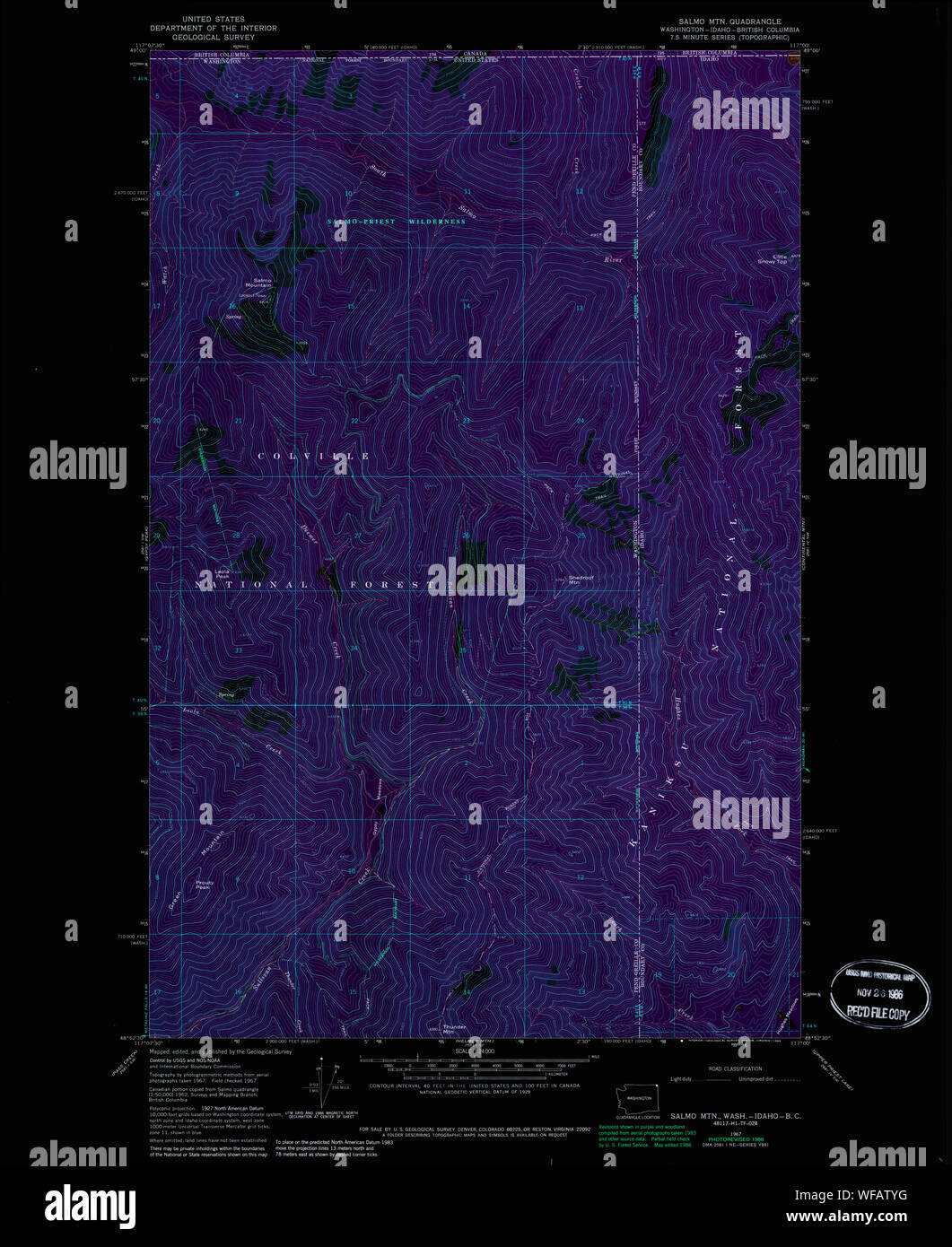 Map of salmo hi-res stock photography and images - Alamy