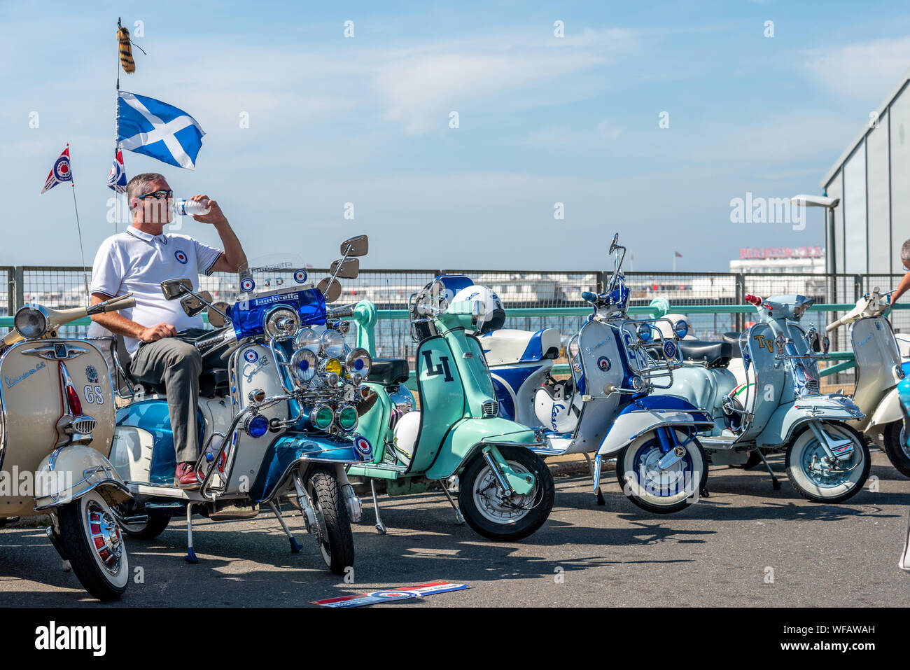 The annual mod weekender on Brighton seafront Stock Photo - Alamy