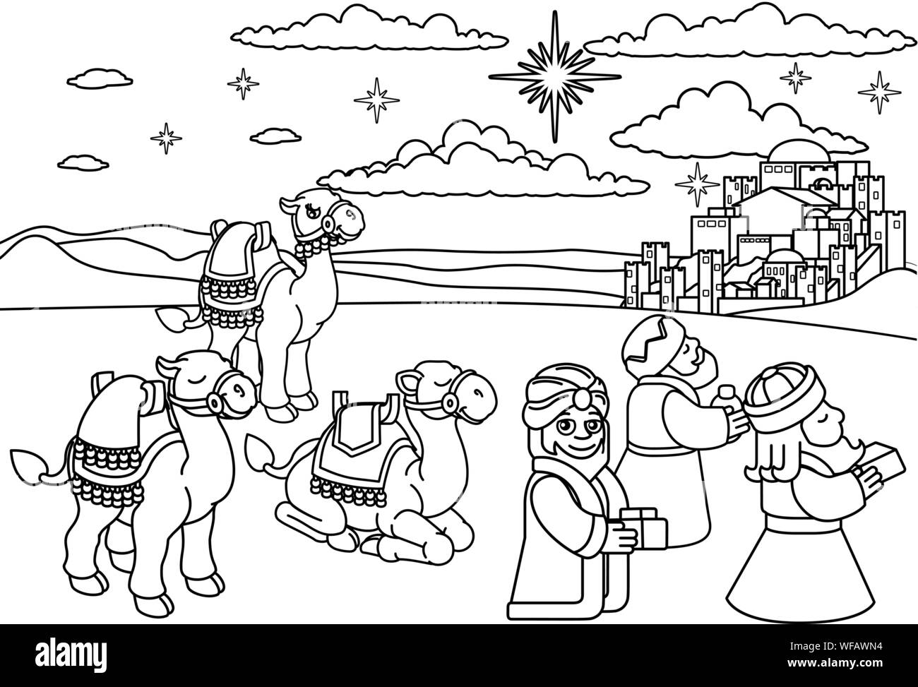 Wise Men Clipart Black And White