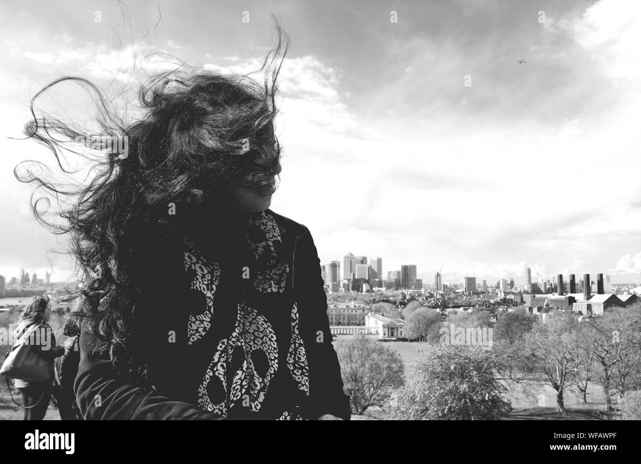 Windy day women hi-res stock photography and images - Alamy