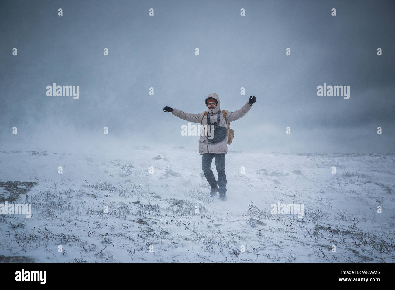 Male snow shivering hi-res stock photography and images - Alamy