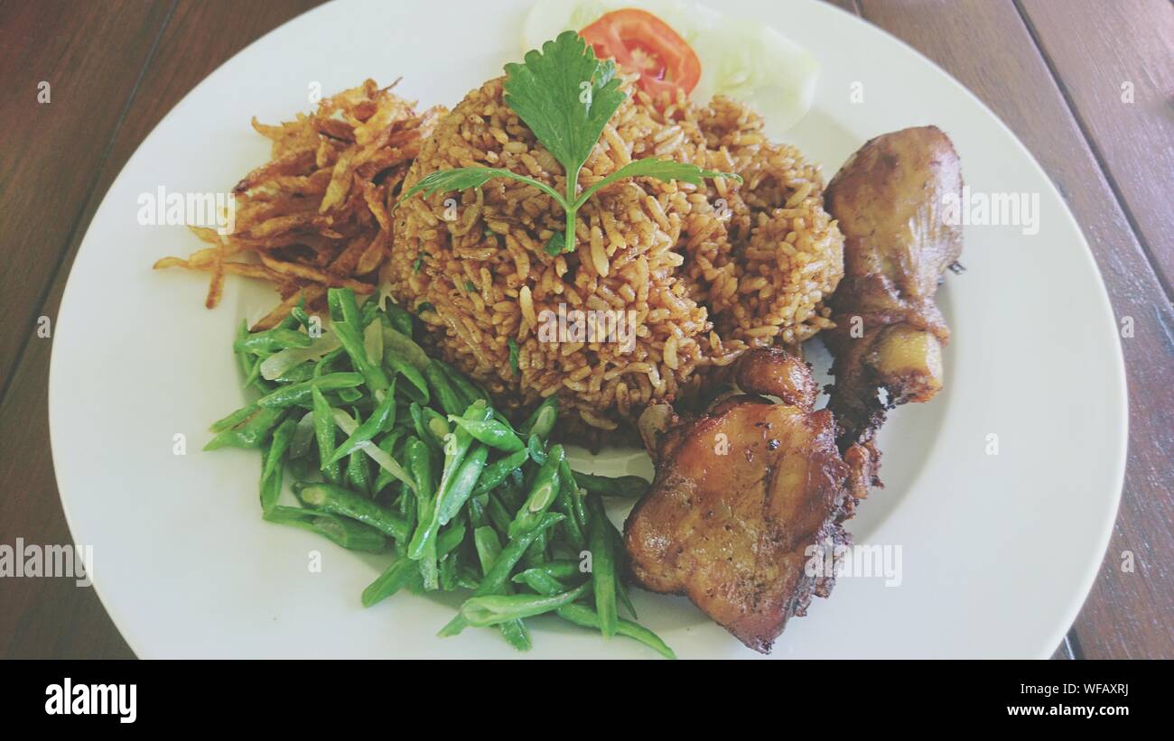 Bean rice plate hi-res stock photography and images - Alamy