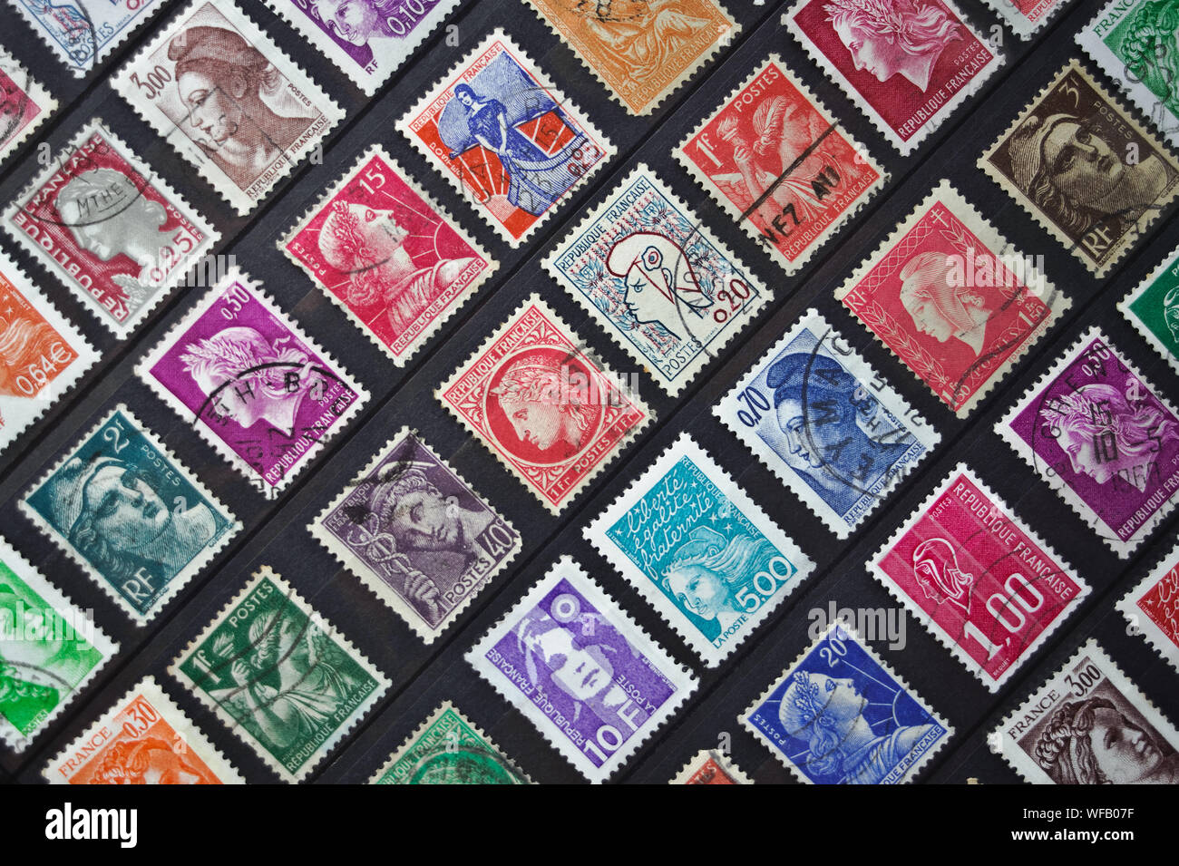 French postage stamps hi-res stock photography and images - Alamy