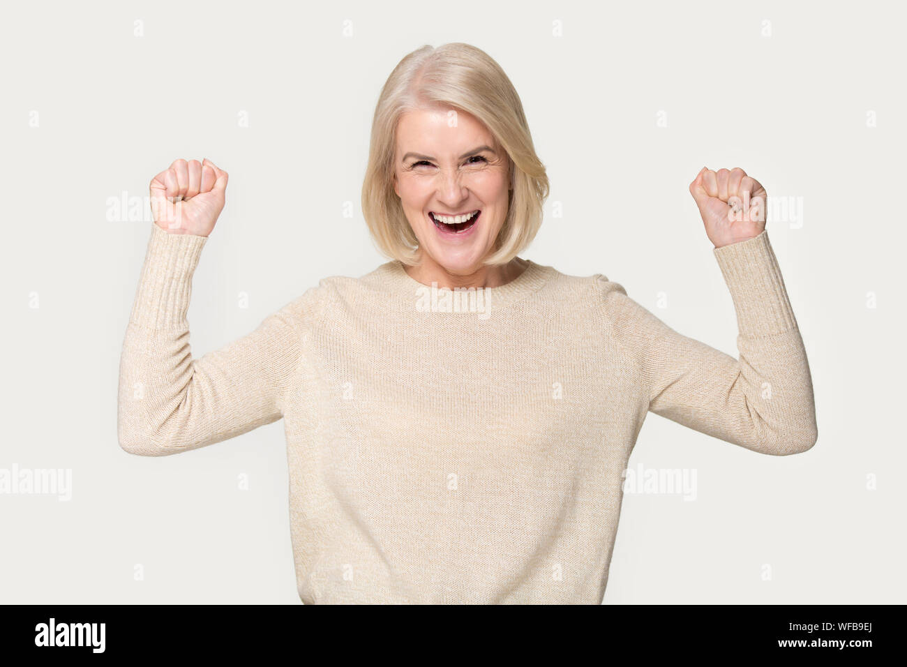 Woman euphoric hi-res stock photography and images - Alamy