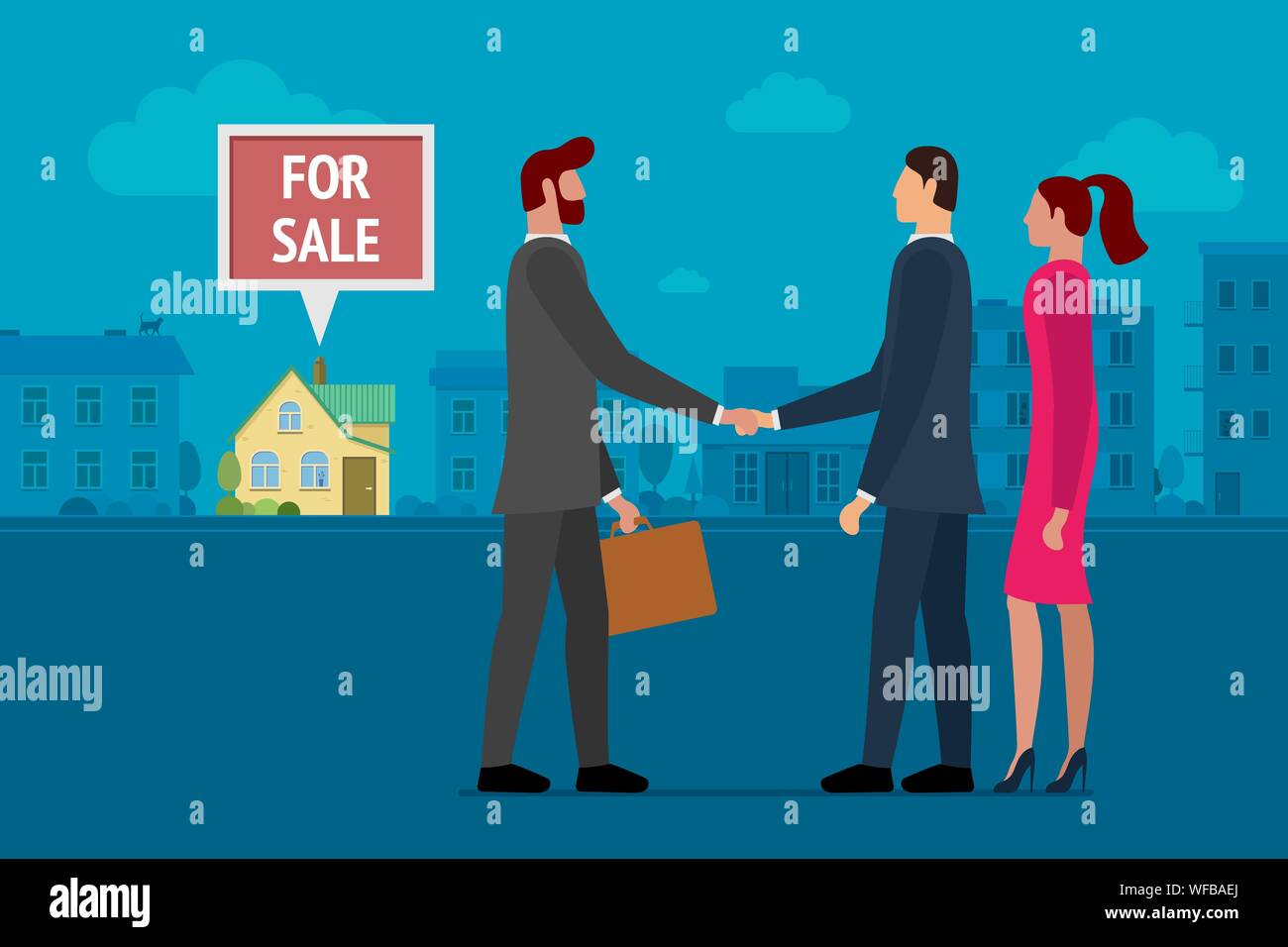 Realtor couple Stock Vector Images - Alamy