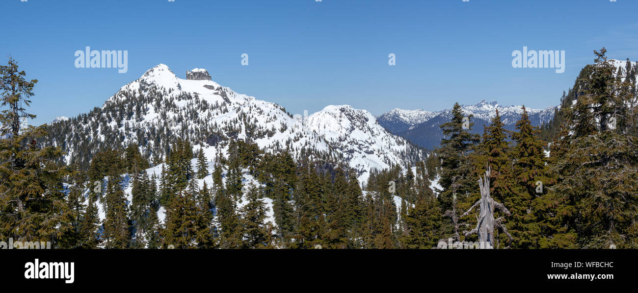 Crown Mountain and the Camel peak, North Vancouver, British Columbia ...