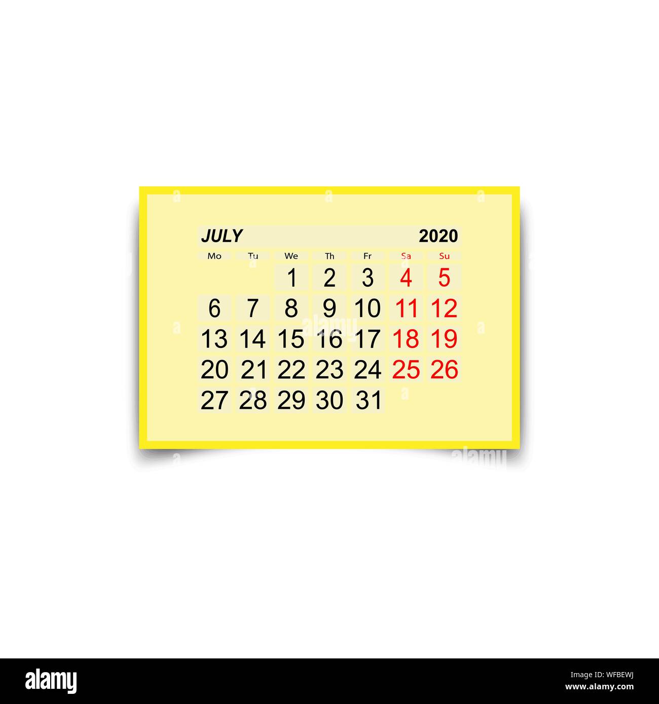 The month of july drawing Stock Vector Images - Alamy