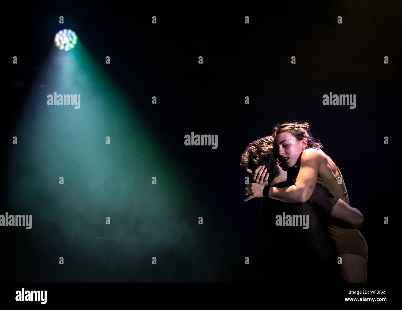 Artists perform during a performance of Humans by contemporary circus ...