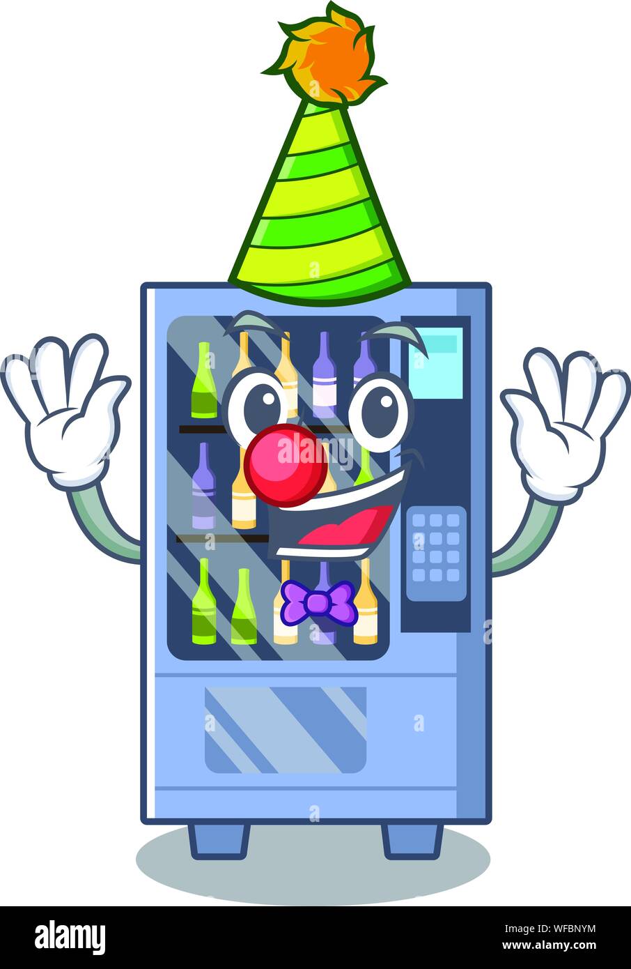 Clown wine vending machine mascot shaped character Stock Vector Image ...