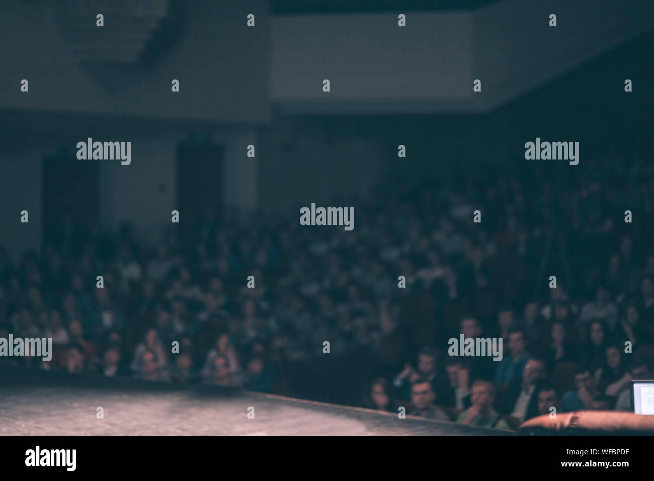 background image of the audience in the hall of the business center ...