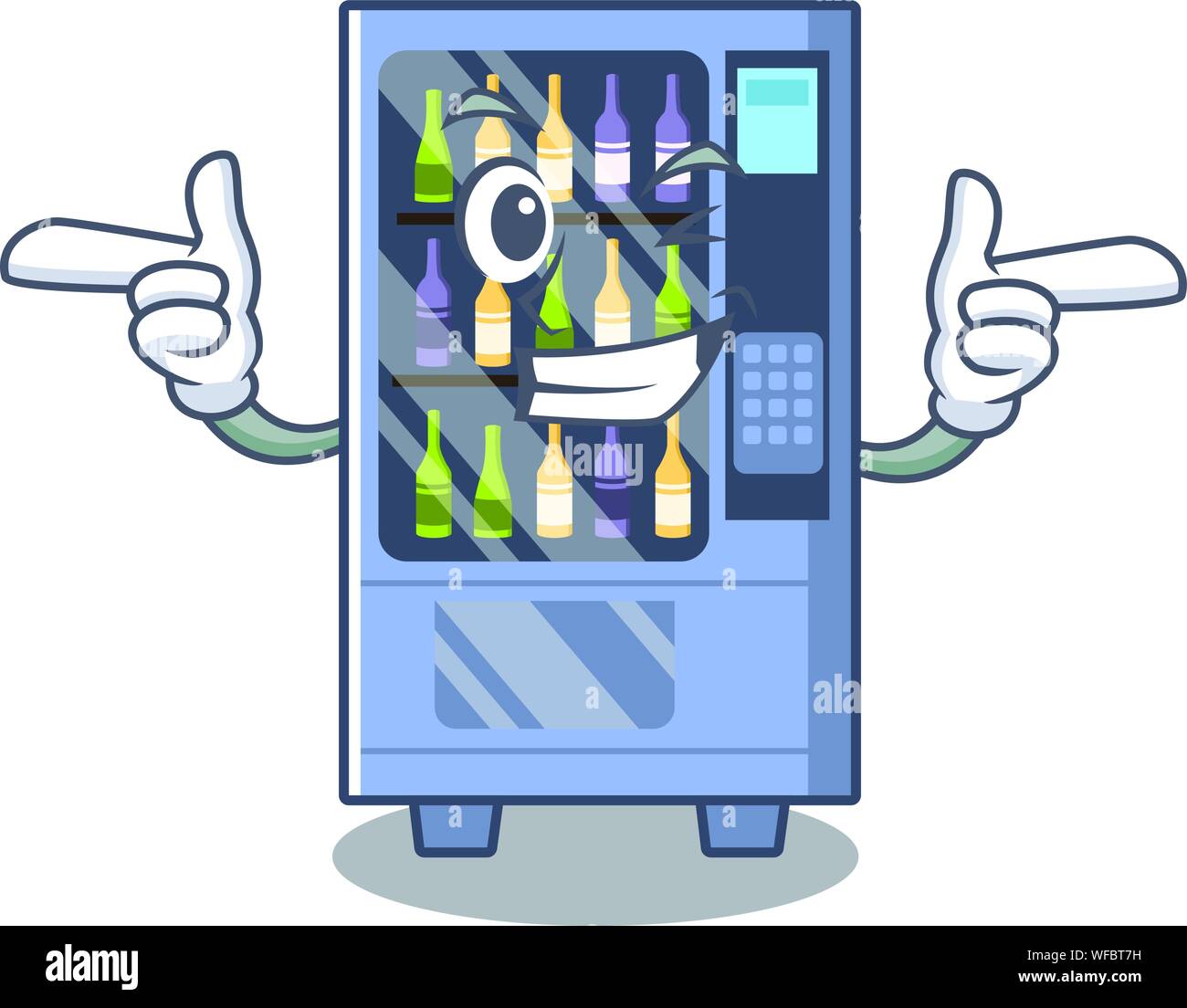 Wink wine vending machine on a mascot Stock Vector Image & Art - Alamy