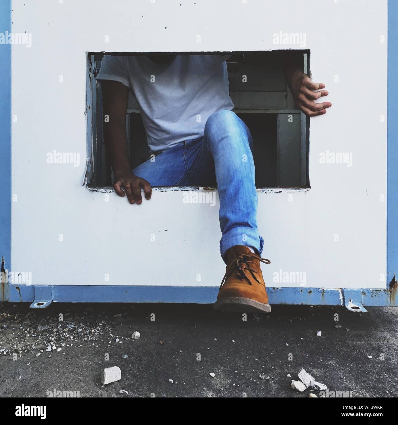 Man stepping hi-res stock photography and images - Alamy