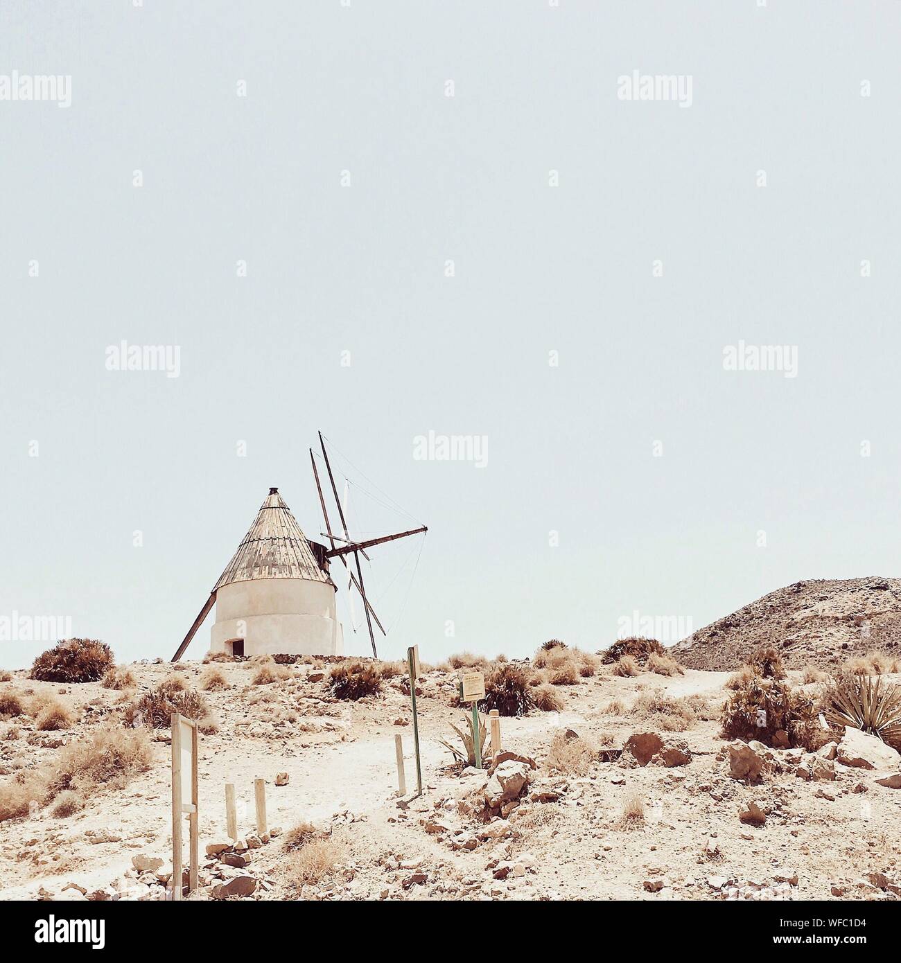 Windmill desert landscape hi-res stock photography and images - Alamy