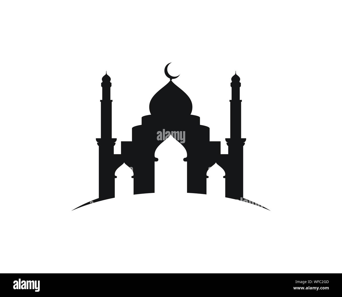 Minaret mosque silhouette Cut Out Stock Images & Pictures - Alamy