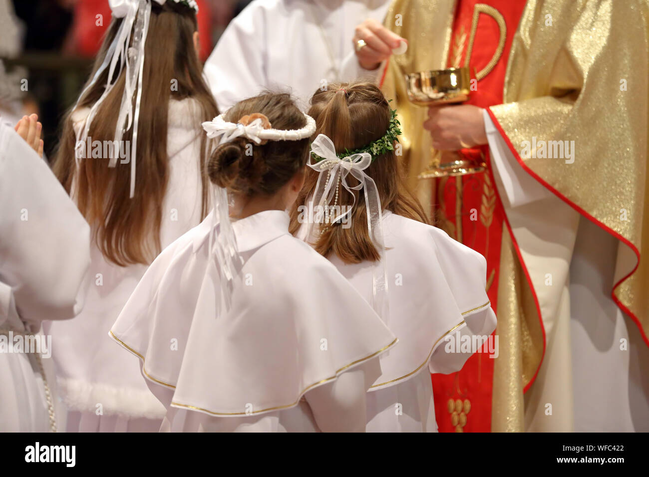 Christianity First Communion Children Church High Resolution Stock ...