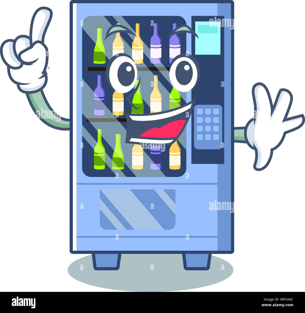 Finger wine vending machine mascot shaped character Stock Vector Image ...