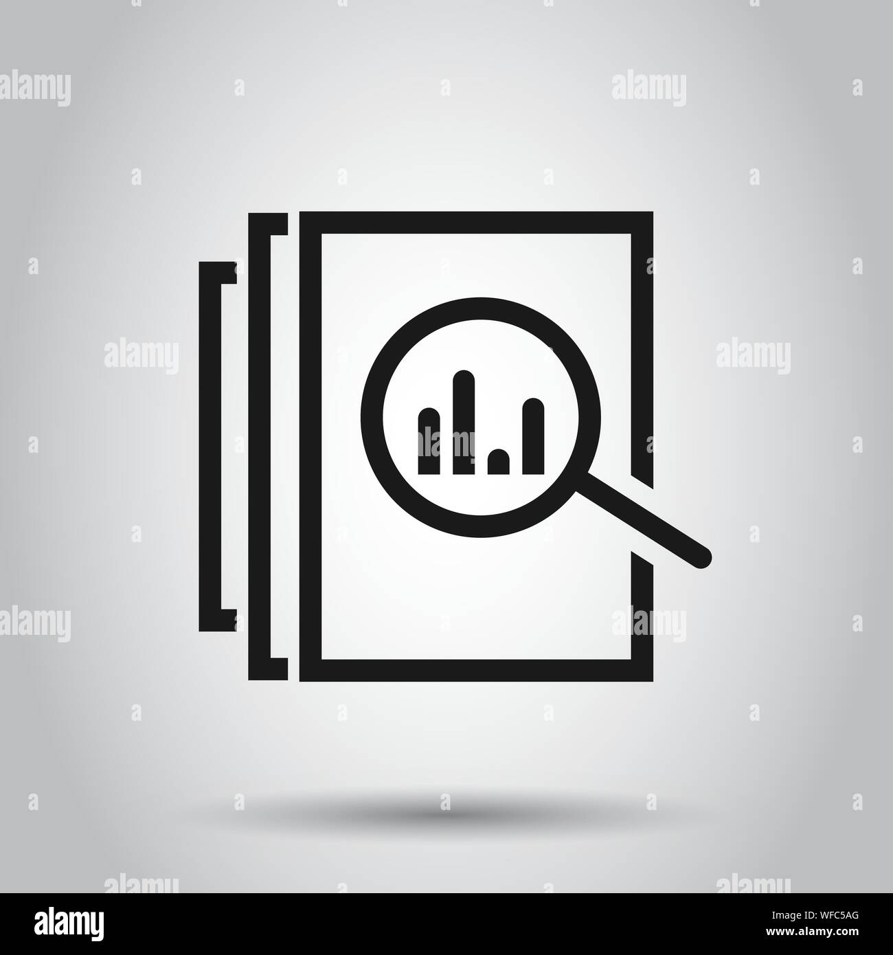 Audit document icon in flat style. Result report vector illustration on ... Audit document icon in flat style. Result report vector illustration on ...