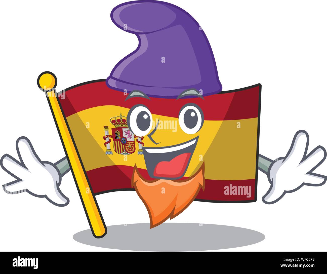 Elf character spain flags formed with cartoons Stock Vector Image & Art ...