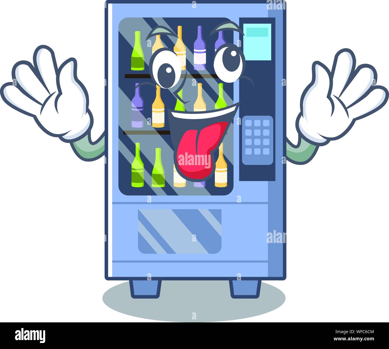 Crazy wine vending machine mascot shaped character Stock Vector Image ...