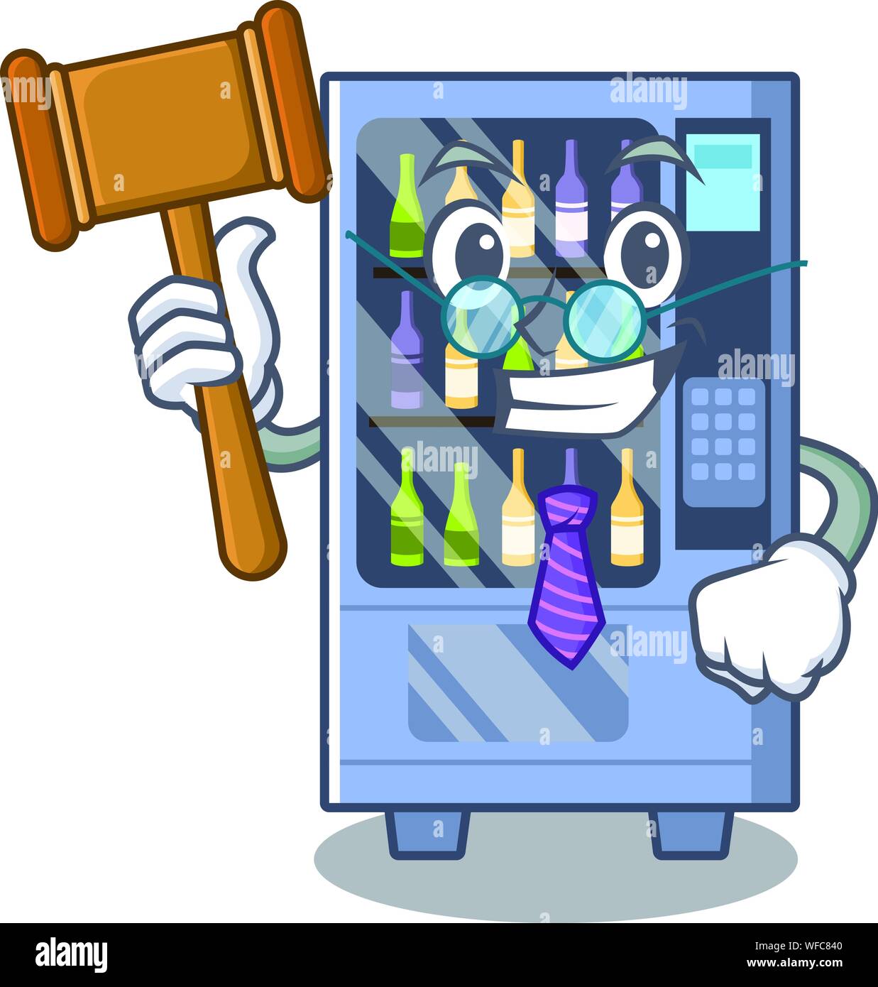 Judge wine vending machine mascot shaped character Stock Vector Image ...