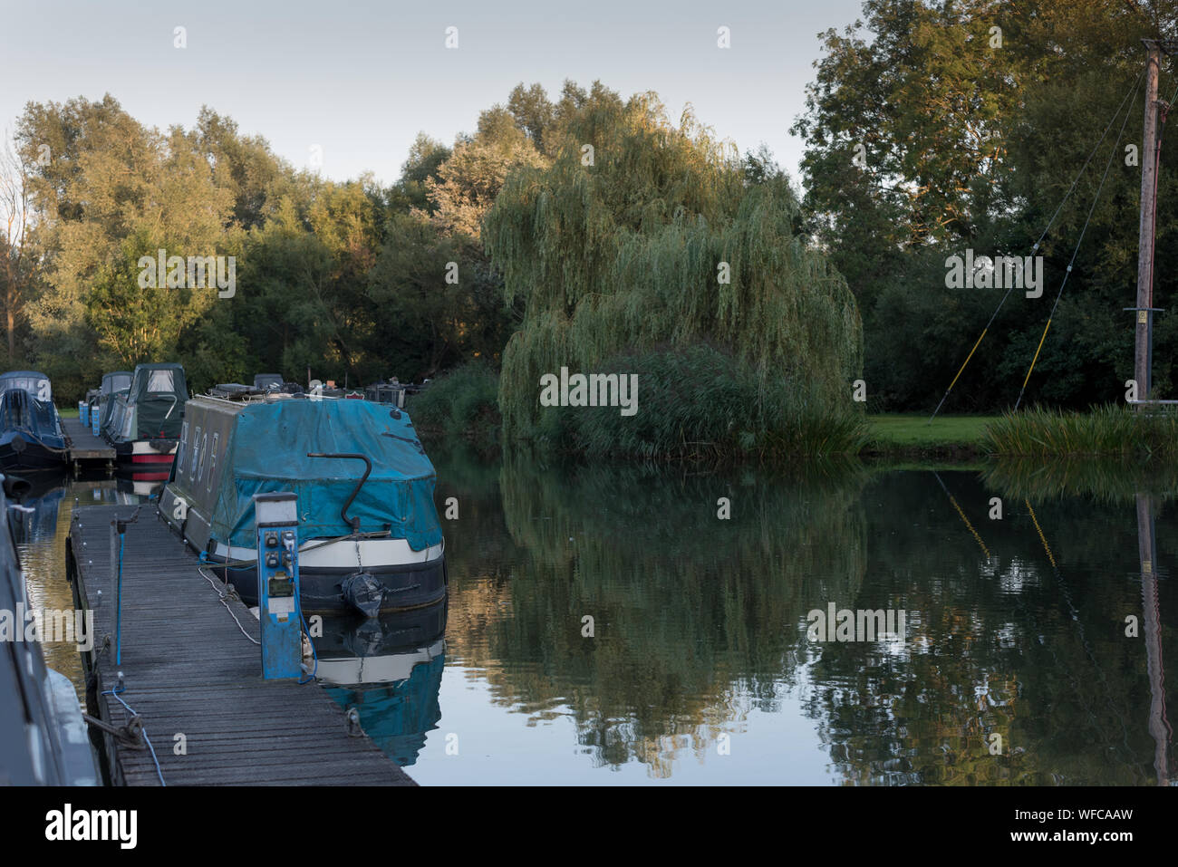 canal boat on british water holiday Stock Photo - Alamy
