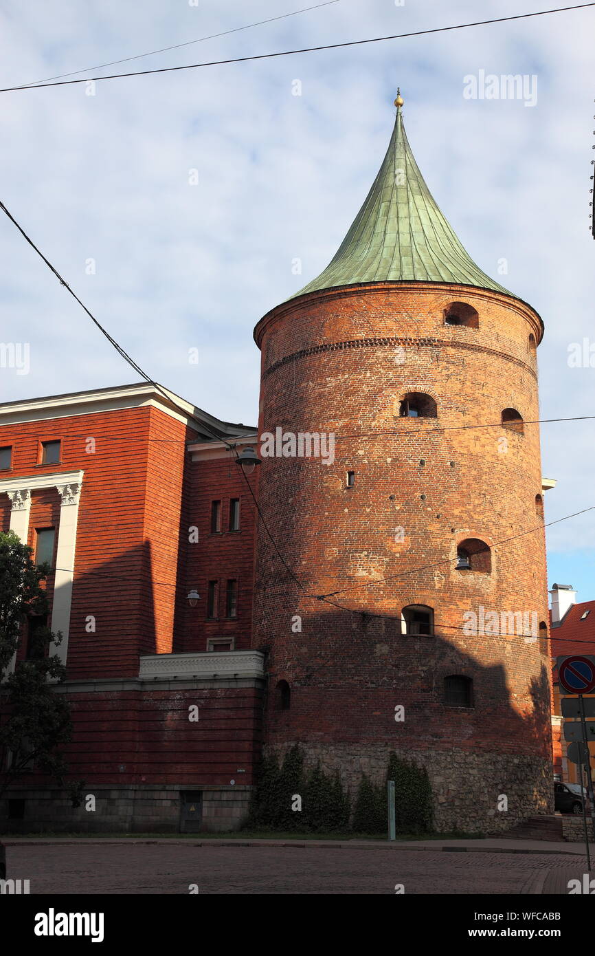 Powder Tower in Riga old town, Latvia Stock Photo - Alamy