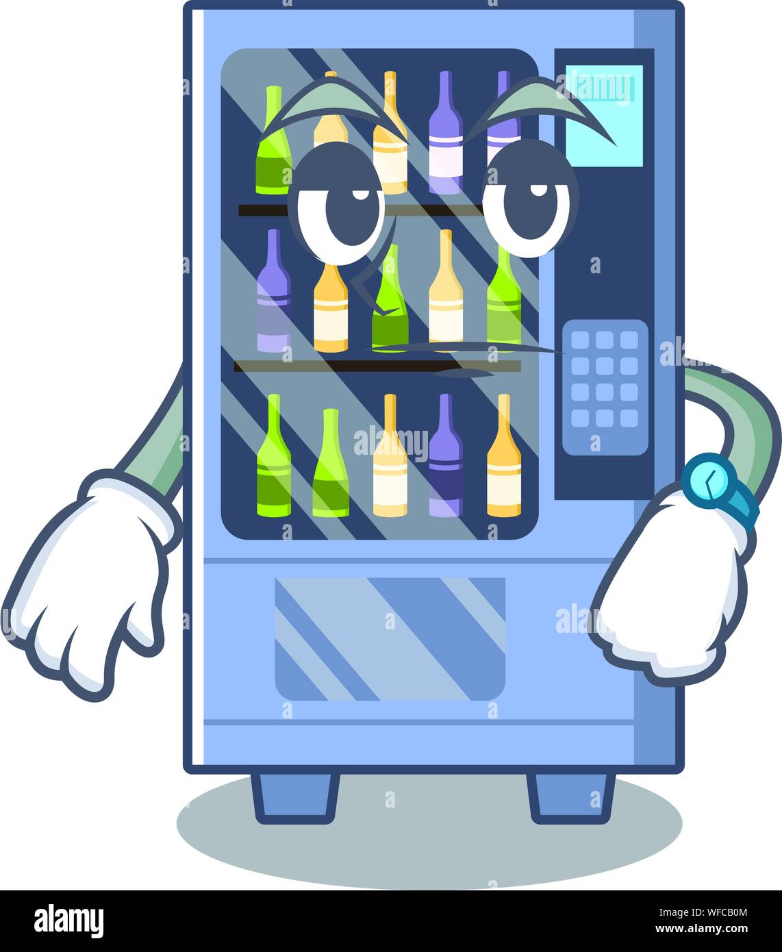 Waiting wine vending machine mascot shaped character Stock Vector Image ...