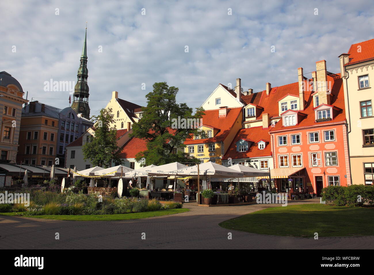 18th.Century buildings, now bars and restaurants in Livu Square, in ...