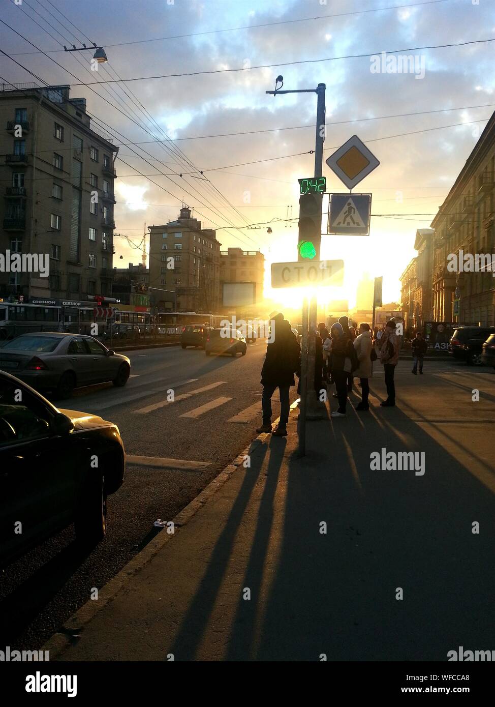 Waiting At Traffic Light Stock Photos & Waiting At Traffic Light Stock ...