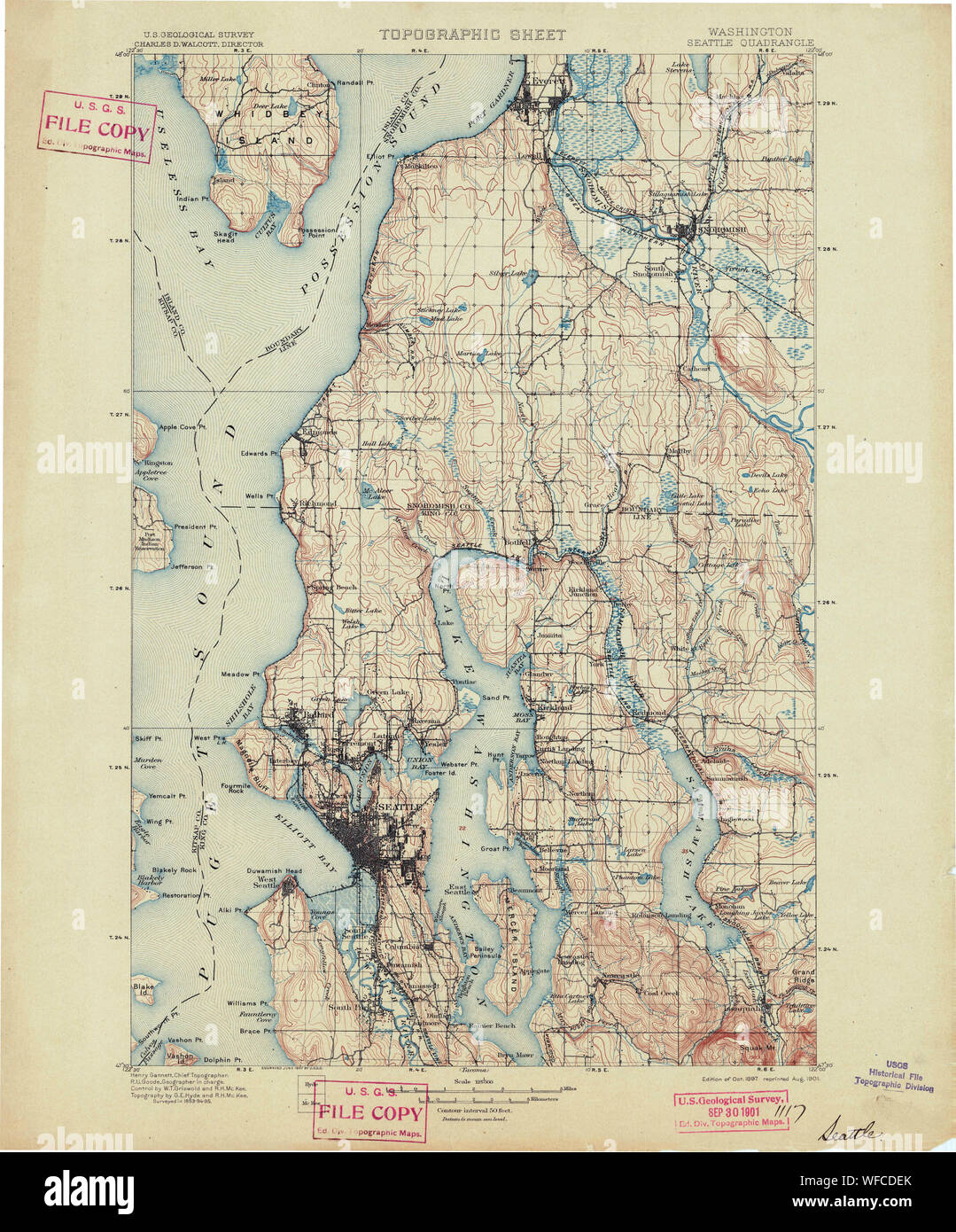 Topographical map of seattle hi-res stock photography and images - Alamy