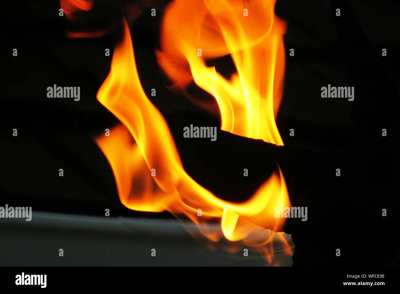 Against background of flames hi-res stock photography and images - Alamy