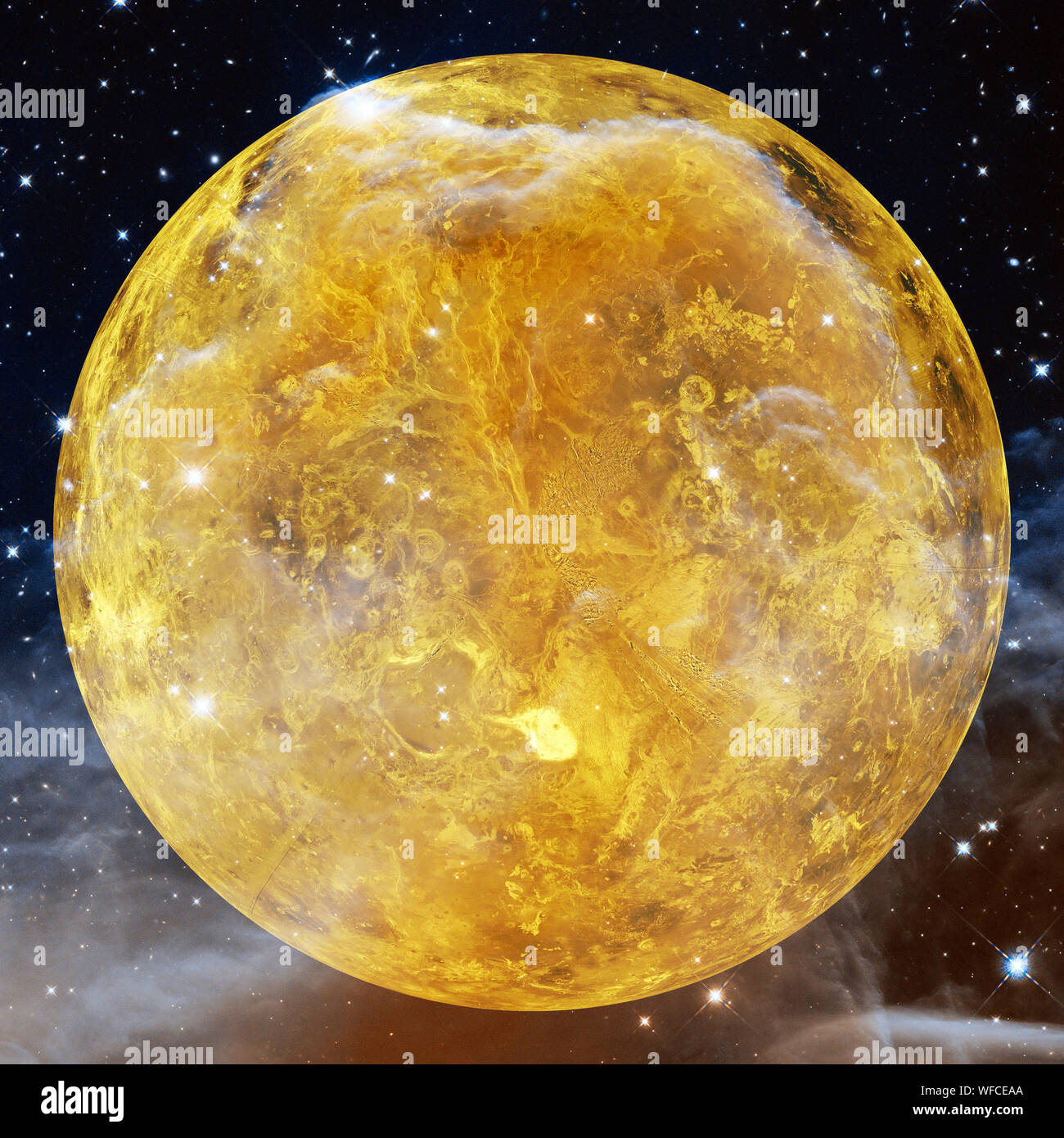 Planet Venus. Cosmos art. Elements of this image furnished by NASA ...