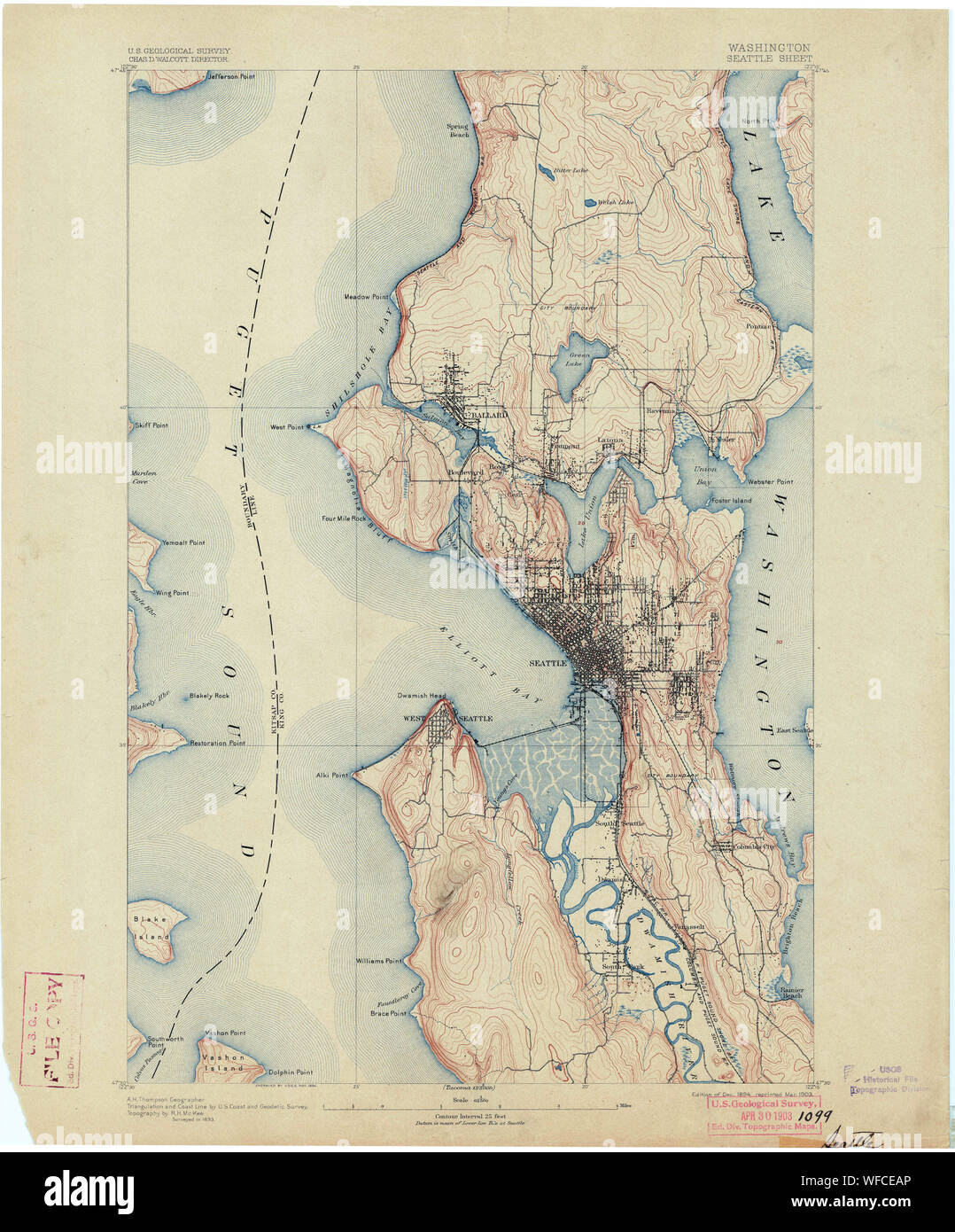 Topographical map of seattle hi-res stock photography and images - Alamy