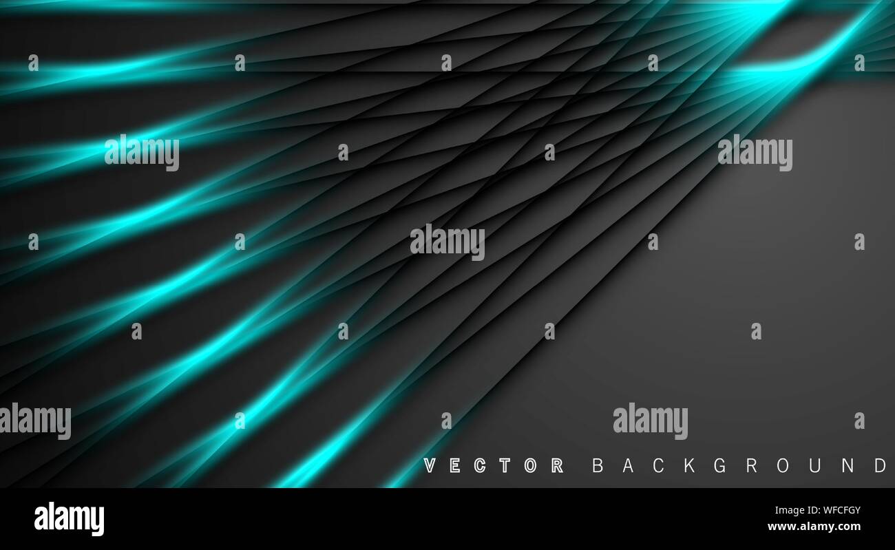 Blue light line shadow dark grey luxury background Stock Vector Image ...