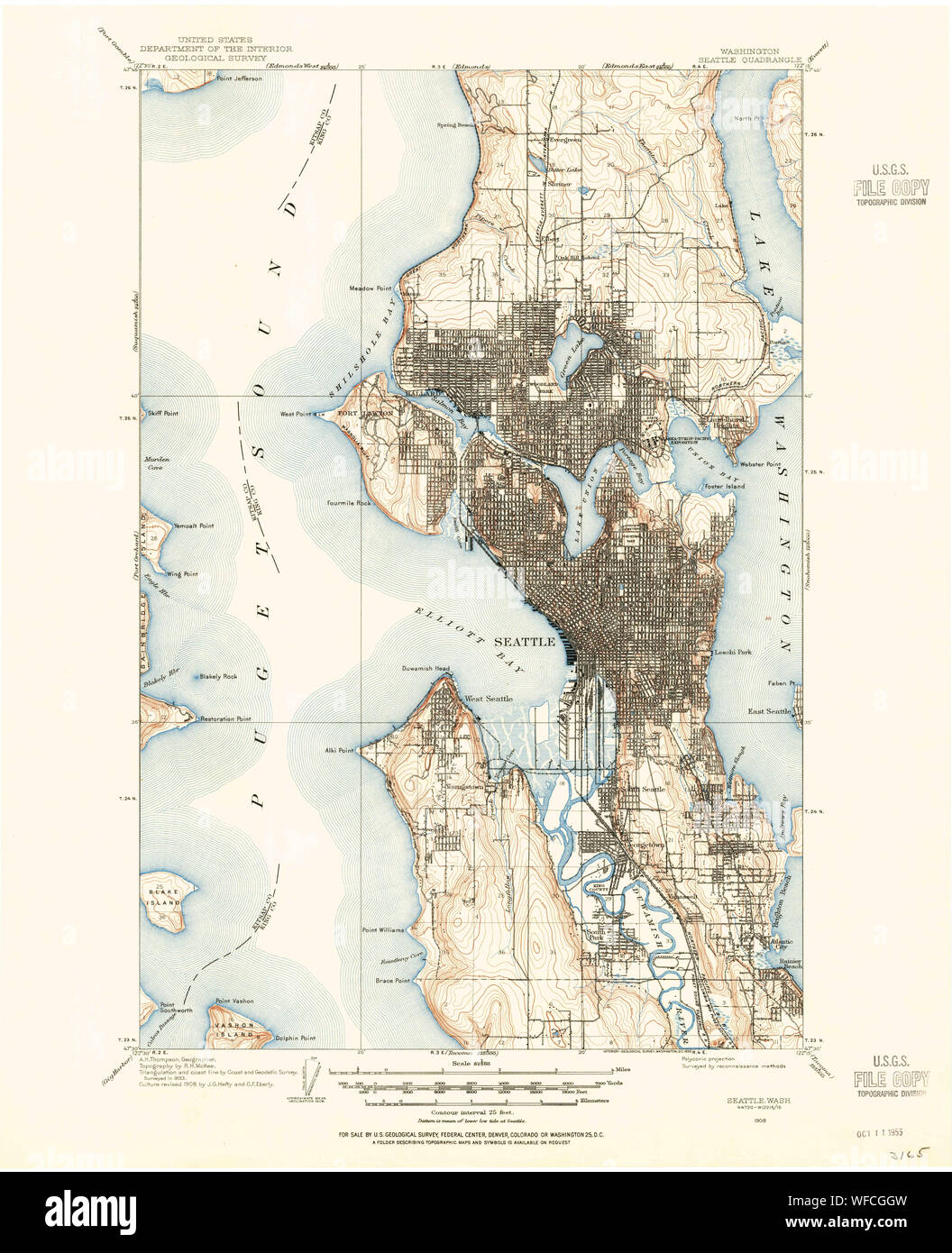 Topographical map of seattle hi-res stock photography and images - Alamy
