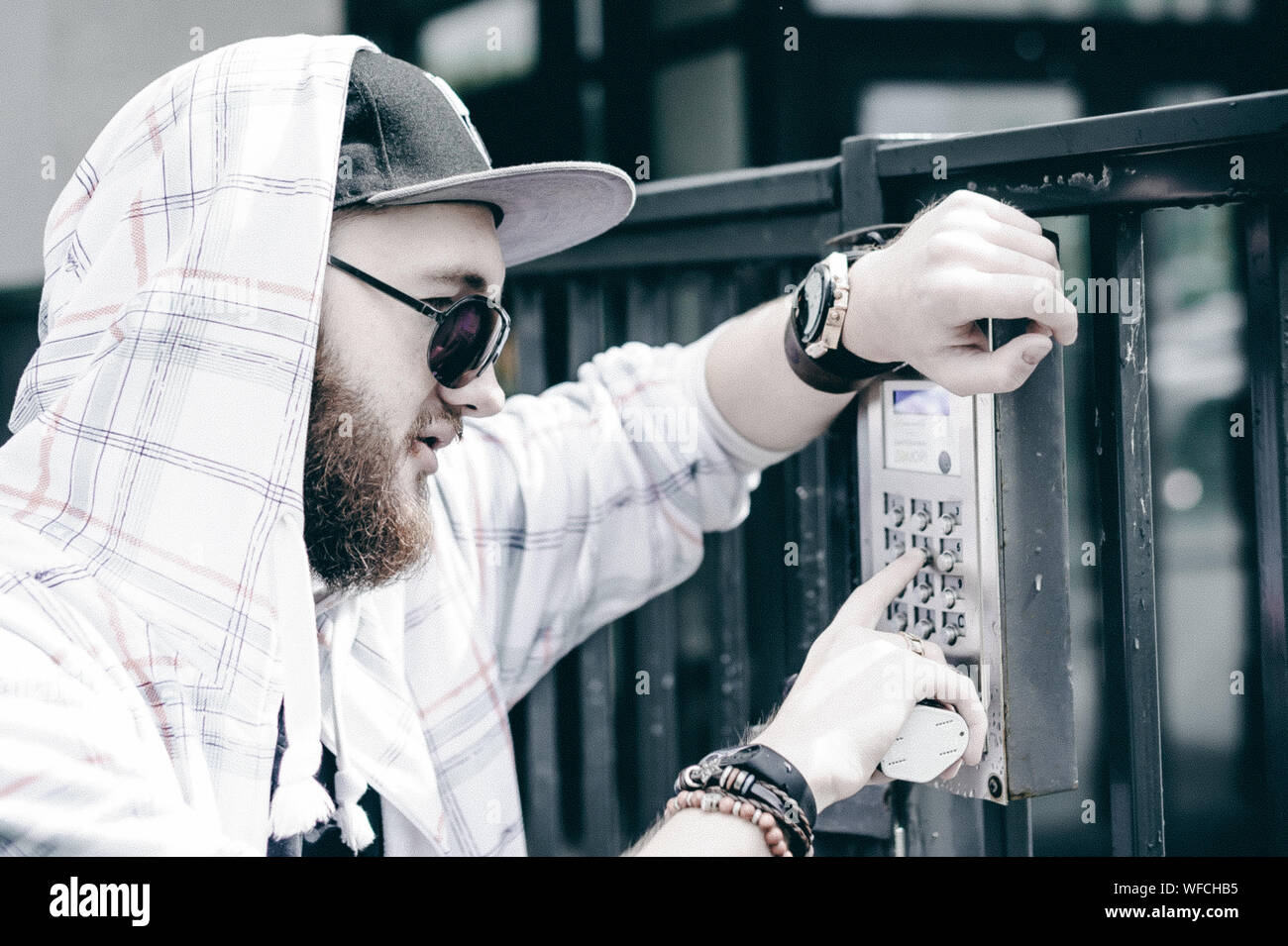Person entering gate hi-res stock photography and images - Alamy